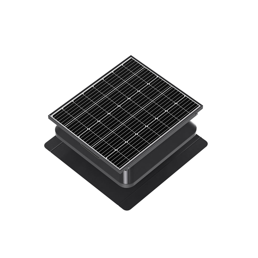QuietCool 65 Watt Solar Roof Mount Attic Fan with AC/DC Inverter for 2 ...
