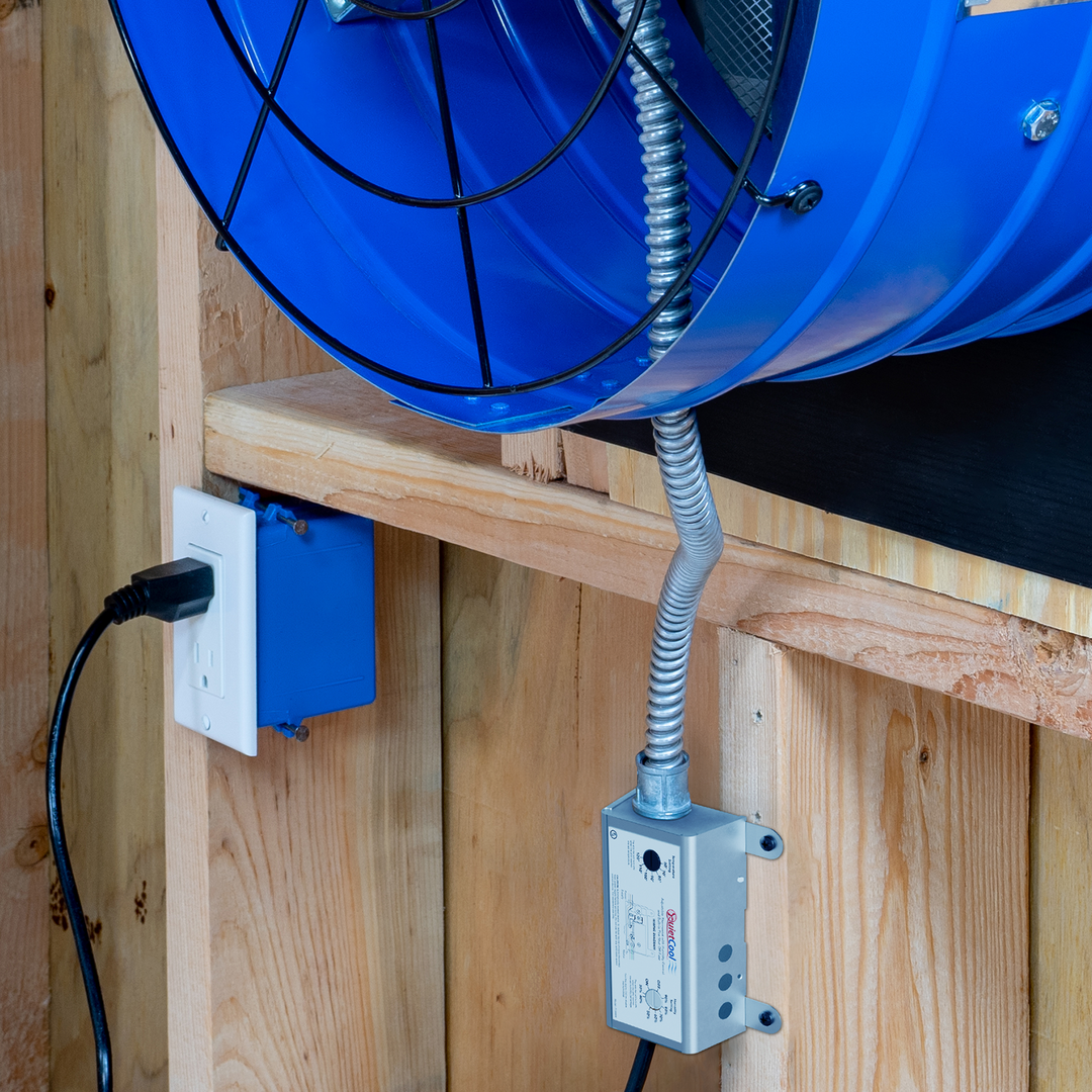 Attic Fan Adjustable Thermostat and Humidistat with Built-in Fire Safe ...