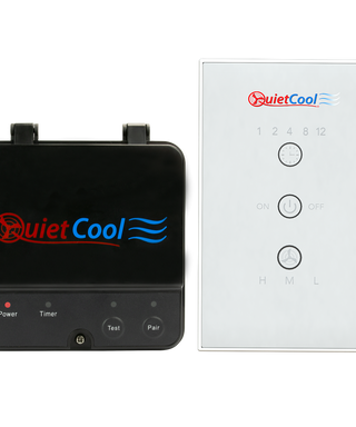 QuietCool Whole House Fan Wireless RF Control Kit with Glass Switch ...