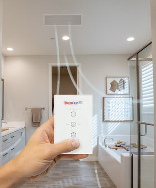 QuietCool Whole House Fan Wireless RF Control Kit with Glass Switch ...
